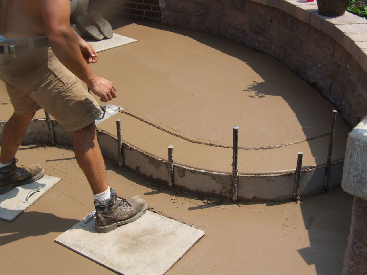 Pouring a stamped concrete front porch part 4 | Jon Pohlman