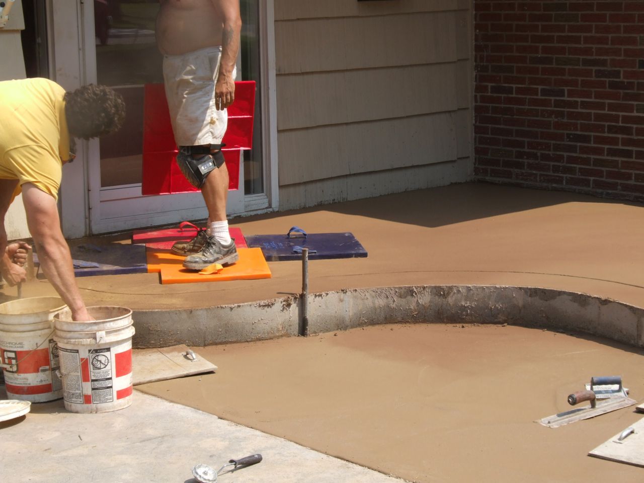 Pouring a stamped concrete front porch part 4 | Jon Pohlman