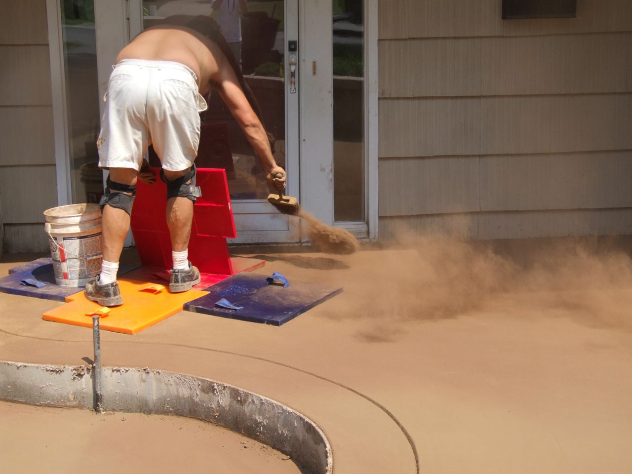 Pouring a stamped concrete front porch part 5 | Jon Pohlman