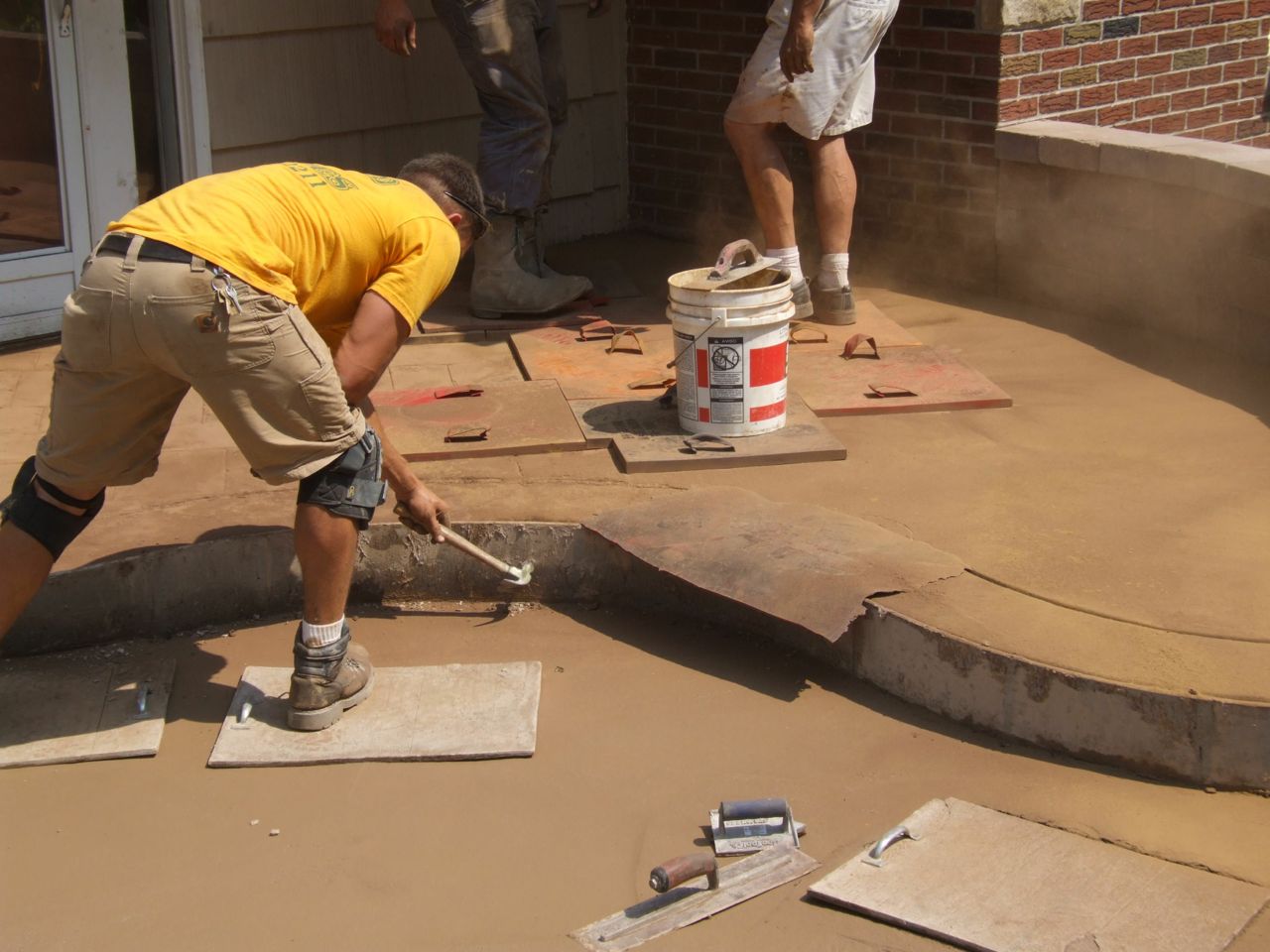 Pouring a stamped concrete front porch part 5 | Jon Pohlman